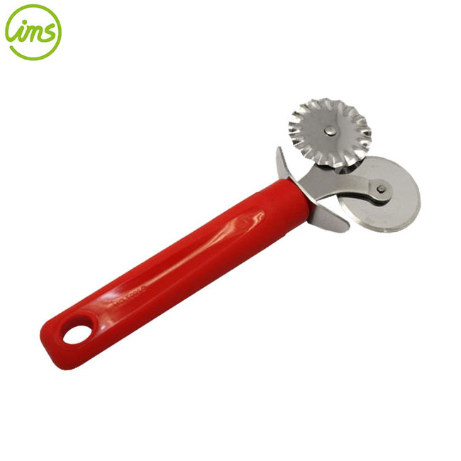 Red TPR Pastry Crimper & Ravioli Cutter | Stainless Steel Double-Wheel ...