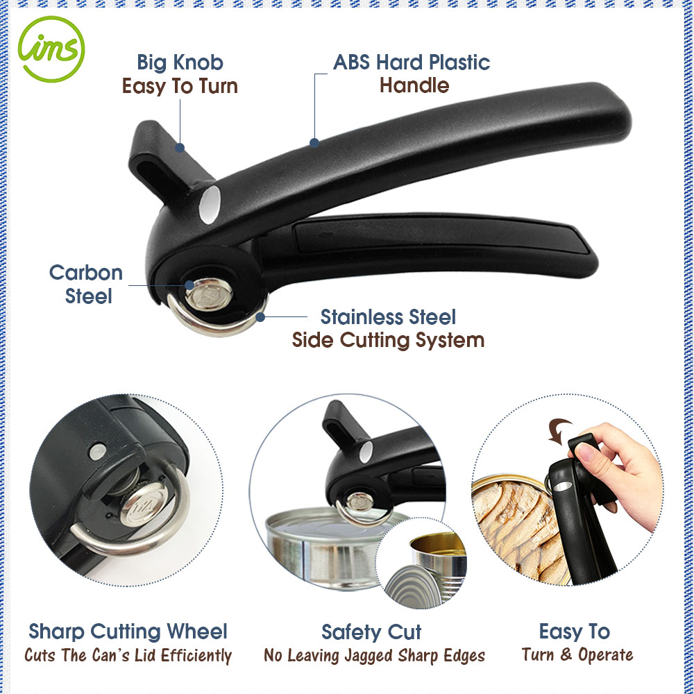 Manual Stainless Steel Soft Safe Cut Can Opener