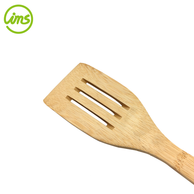 Bamboo Slotted Turner – 12" Eco-Friendly Wooden Cooking Spatula