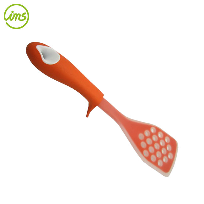 Silicone Slotted Turner with Built-In Stand – Heat Resistant Nonstick ...