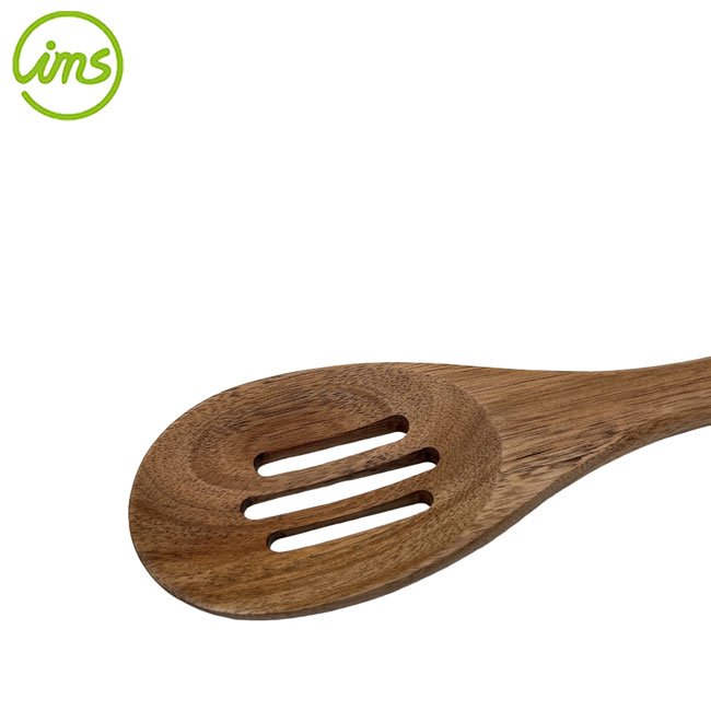 Acacia Wood Slotted Spoon