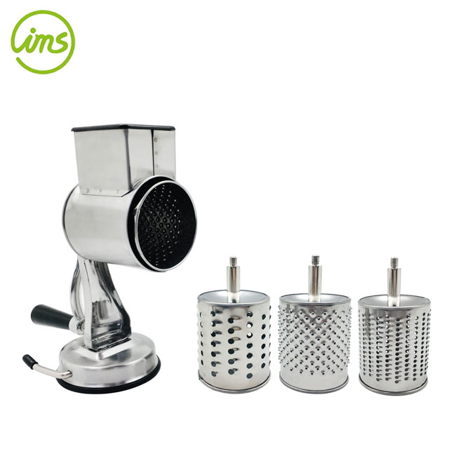 3 Blades Manual Rotary Cheese & Vegetable Grater with Handle ...