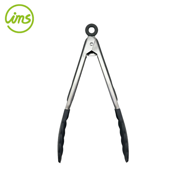 Large Stainless Steel Silicone Tongs