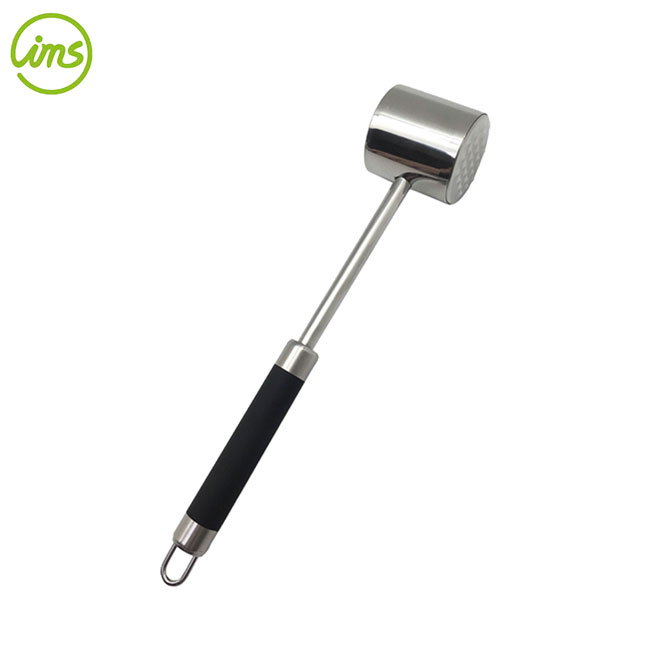 Stainless Steel Dual-Sided Meat Tenderizer Hammer with Non-Slip Handle