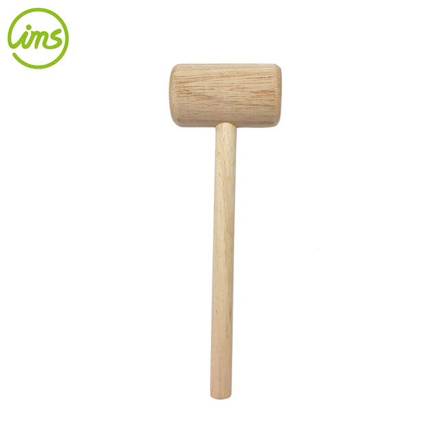 Wooden Seafood Mallet – Rubber Wood Crab & Lobster Shellfish Hammer 19cm